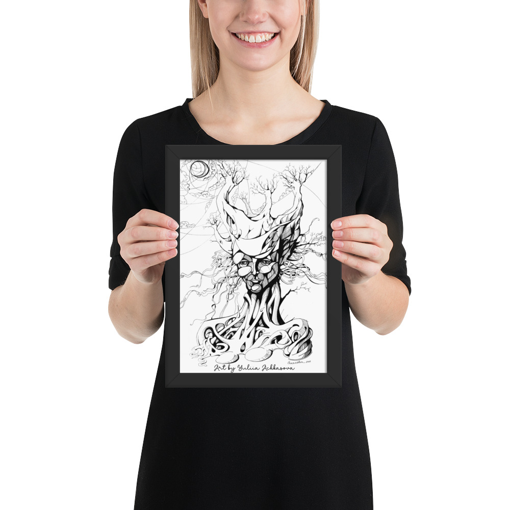 Framed matte paper poster – SYNARTEN