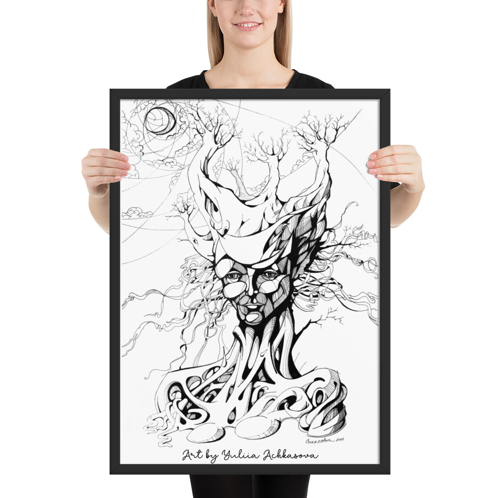 Framed matte paper poster – SYNARTEN