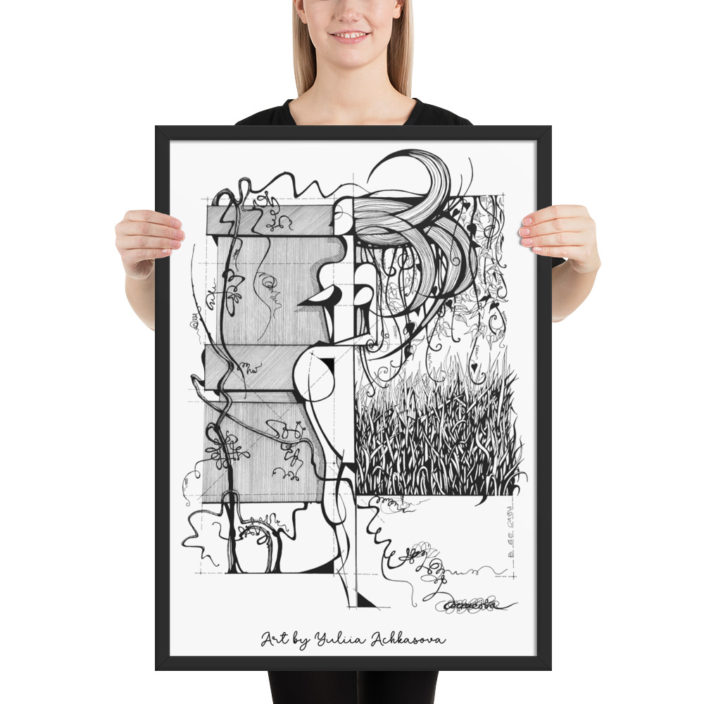 Framed matte paper poster – SYNARTEN